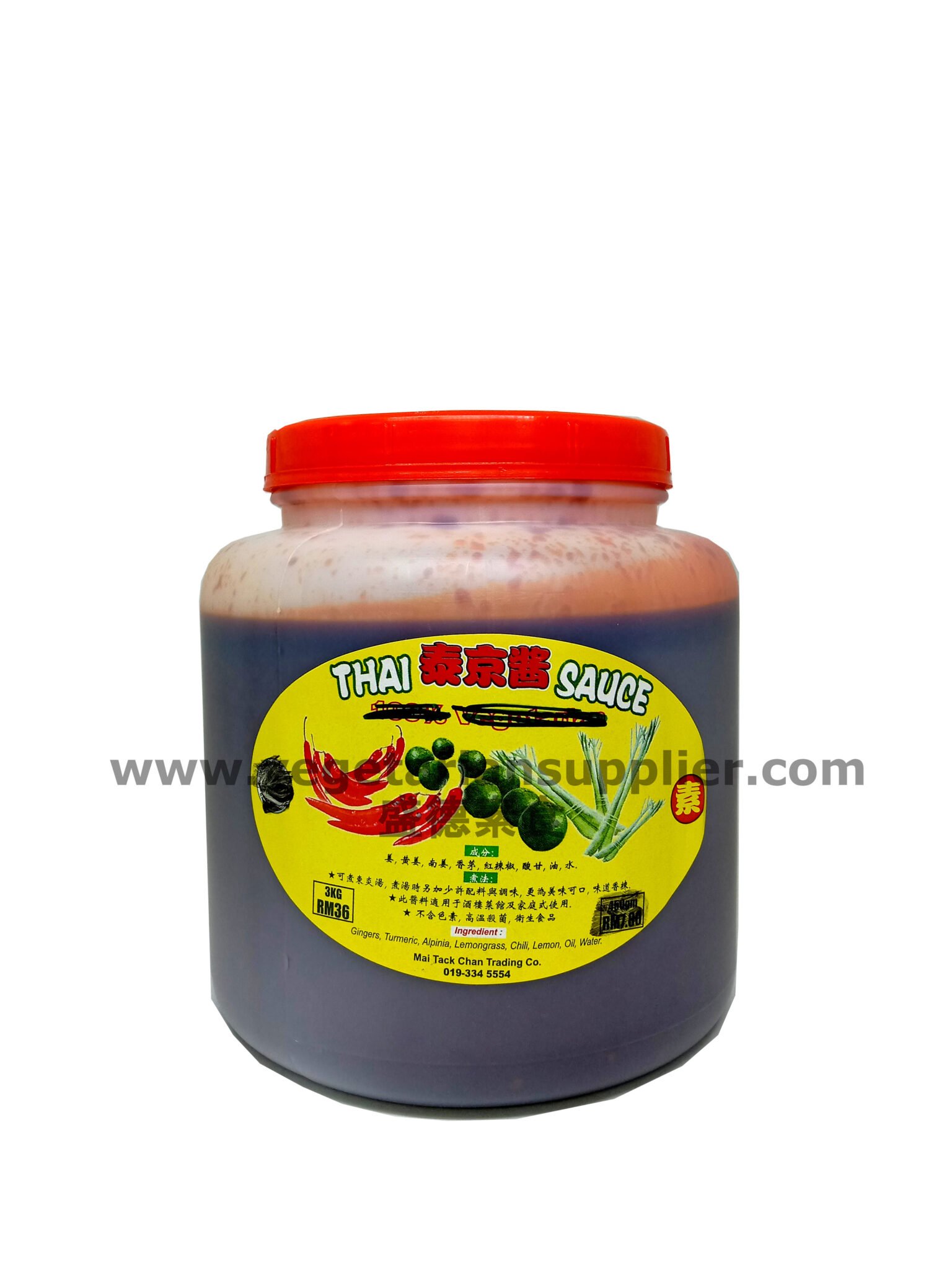 泰京酱 SOS TOM YAM（V) 3KG – Shing Tik Vegetarian 盛德素料